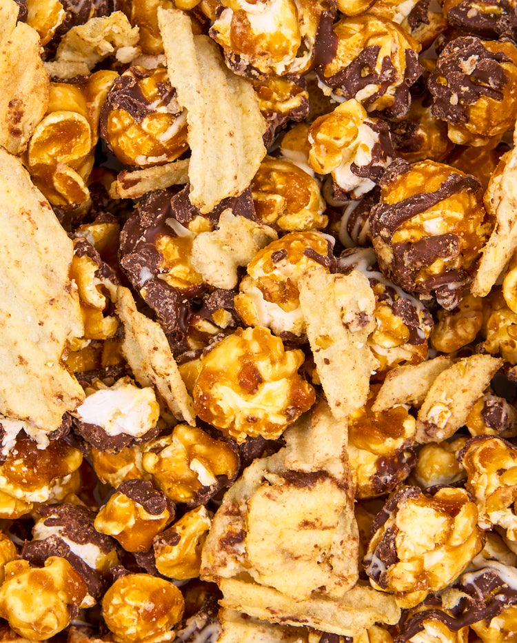 Vanilla and Dark Chocolate Potato Chip Popcorn - Dylan's Candy Bar