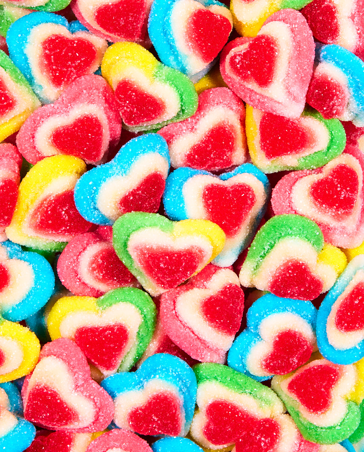 Berries 'n Cream Gummy Triple Hearts Bulk Bag - Dylan's Candy Bar