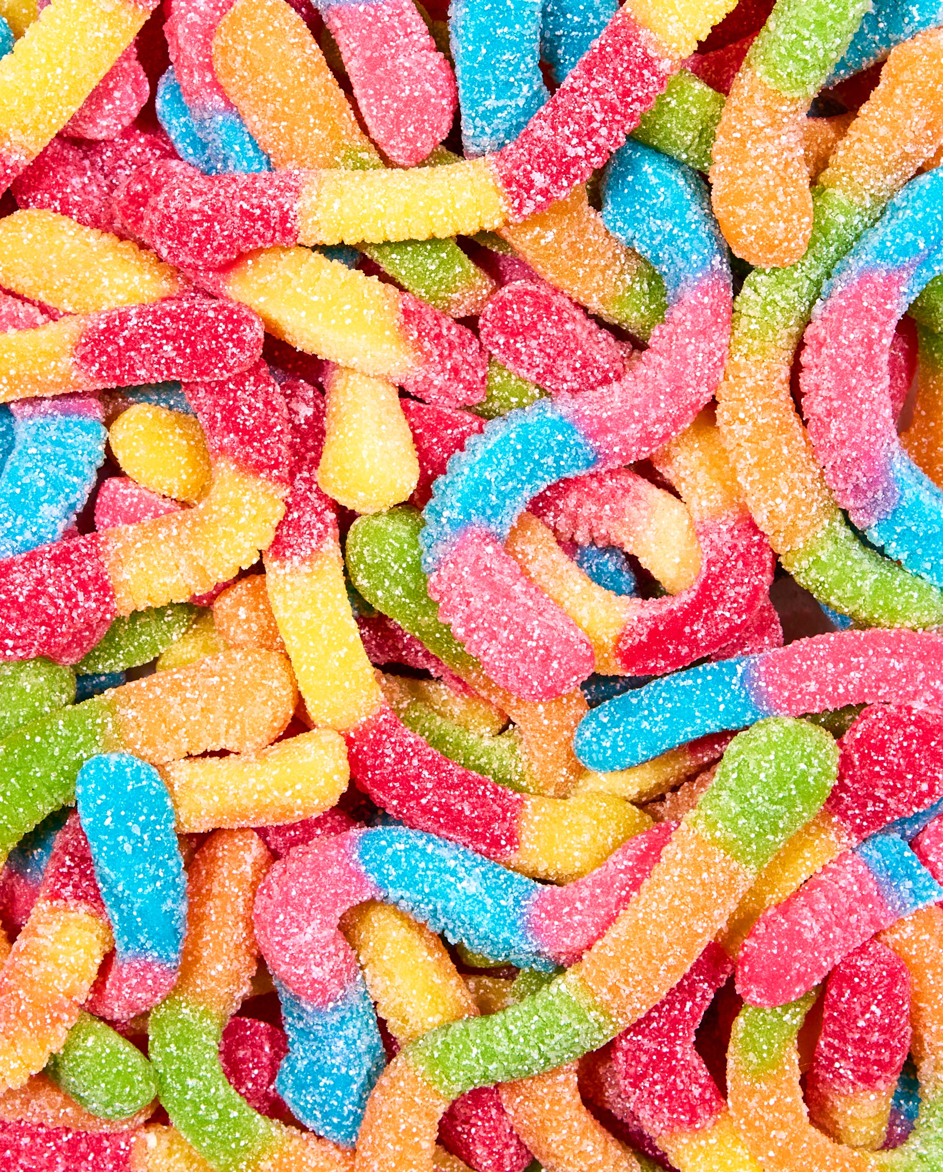 Sour Fruity Neon Gummy Worms Bulk Bag - Dylan's Candy Bar